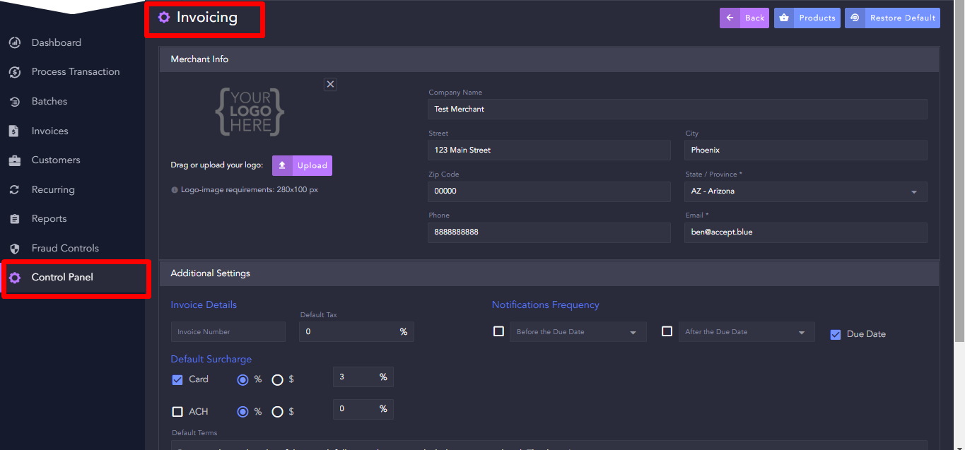 Accept.Blue Virtual Terminal User Guide