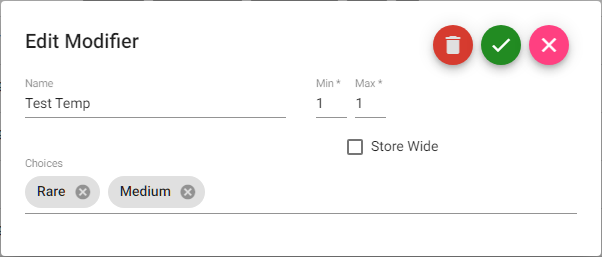 Menu Modifiers - Add Modifier to Group
